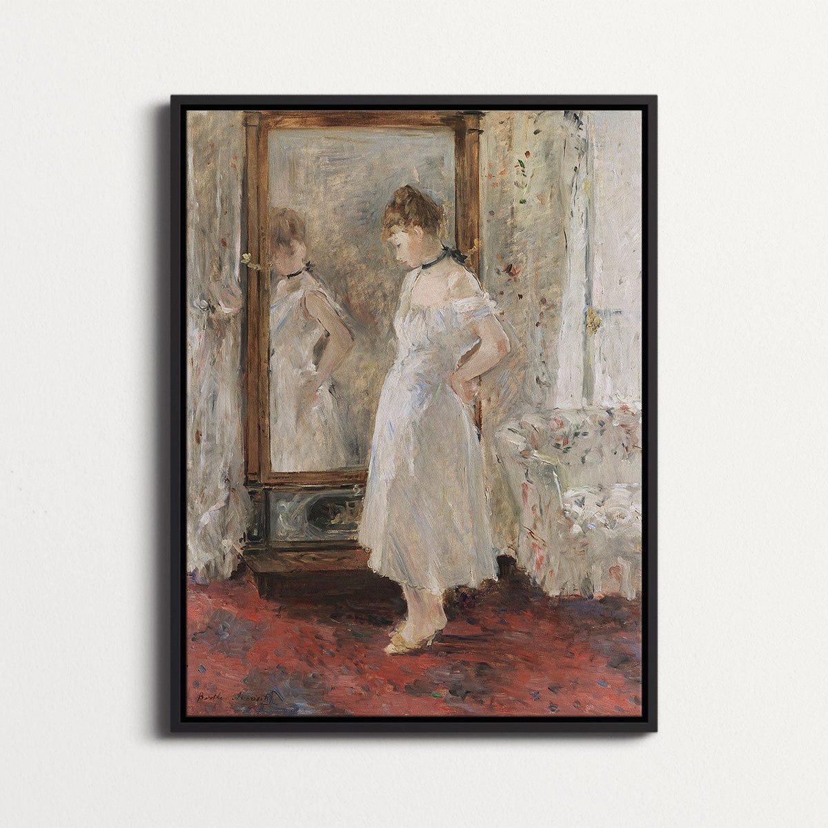 The Cheval-Glass by Berthe Morisot - Framed Canvas | ArtPointOne