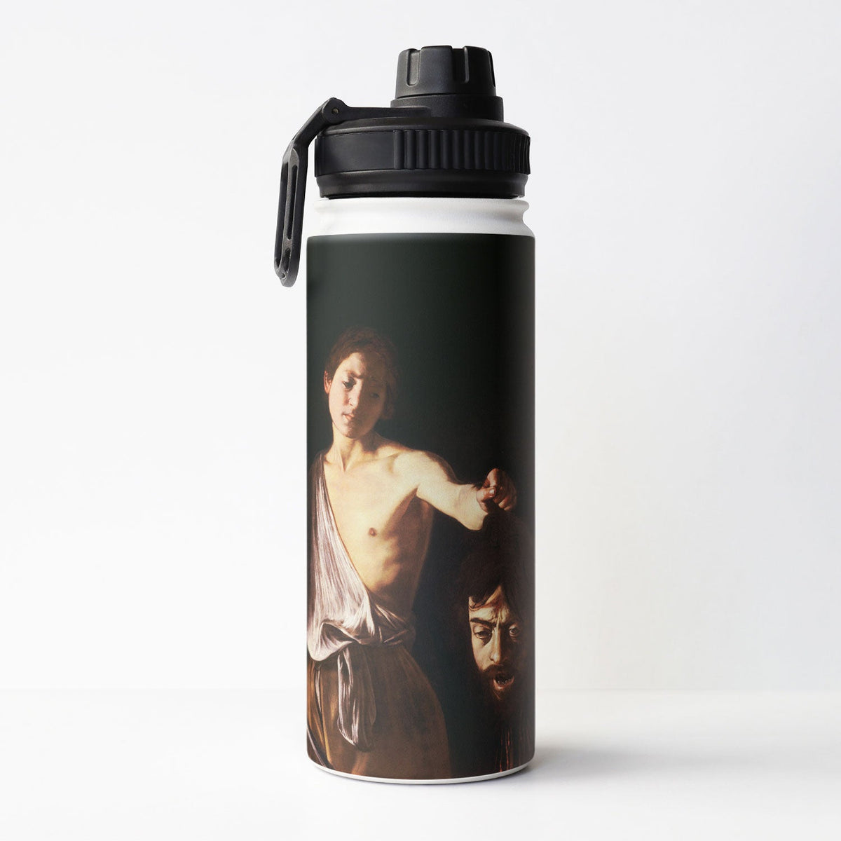 David with the Head of Goliath by Caravaggio - Water Bottles | ArtPointOne