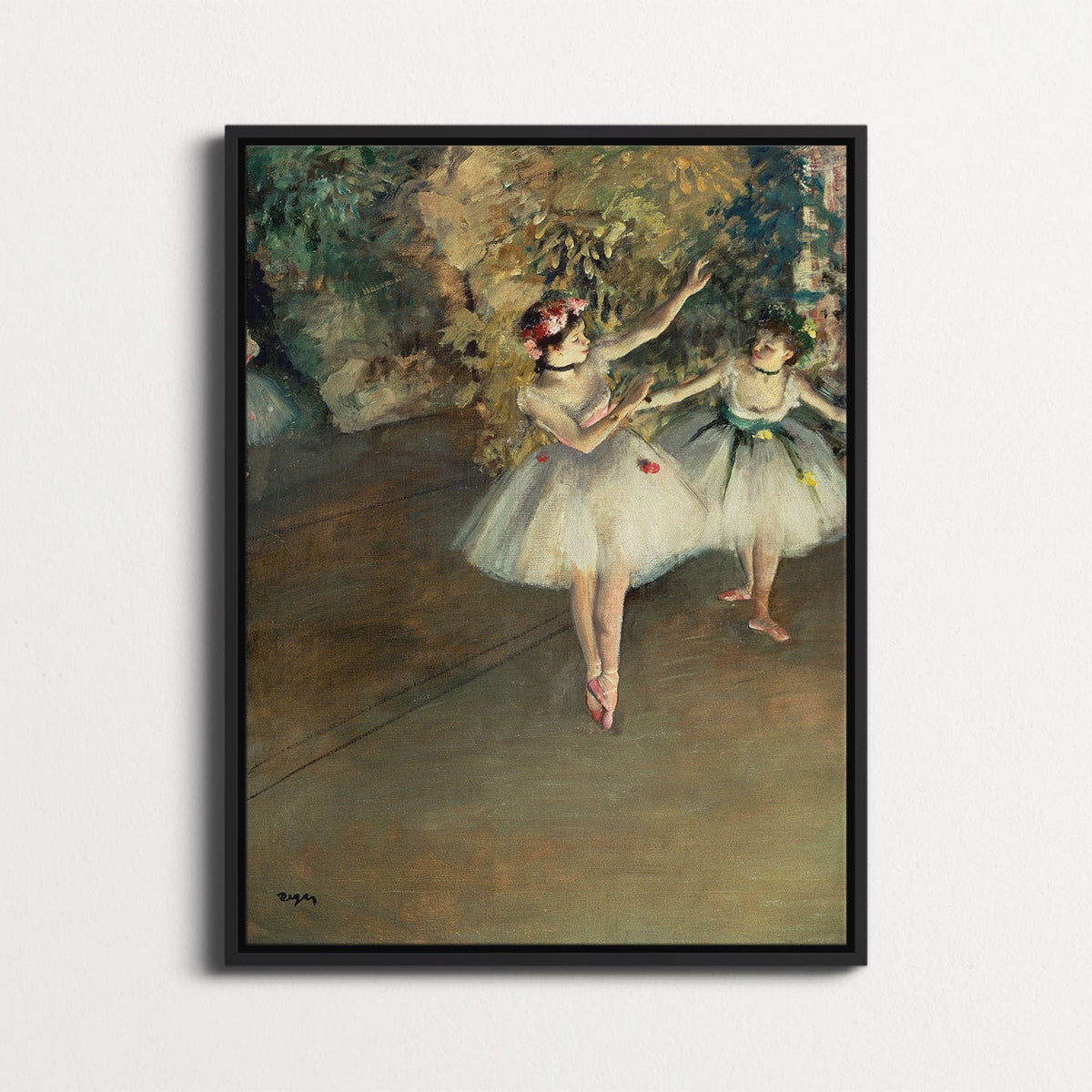 Two Dancers on Stage by Edgar Degas - Framed Canvas | ArtPointOne
