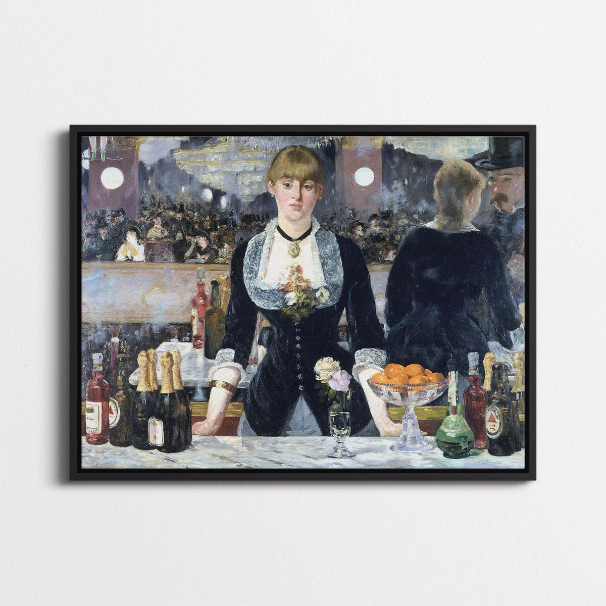 A Bar at the Folies Bergeres by Edouard Manet - Framed Canvas | ArtPointOne