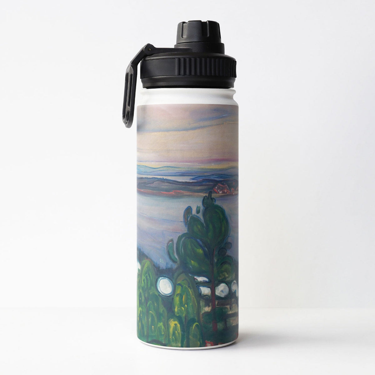 Train Smoke by Edvard Munch - Water Bottles | ArtPointOne