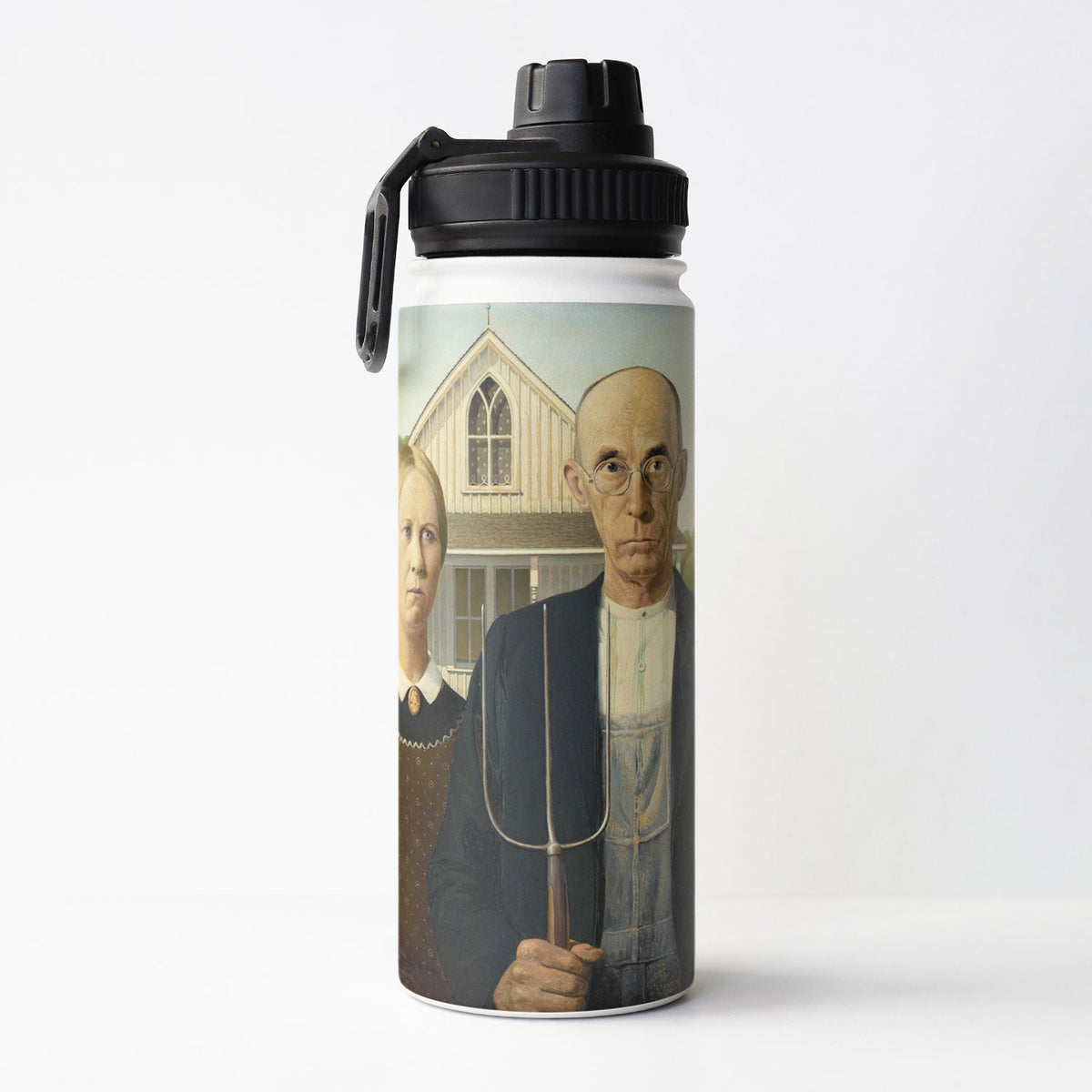 American Gothic by Grant Wood - Water Bottles | ArtPointOne