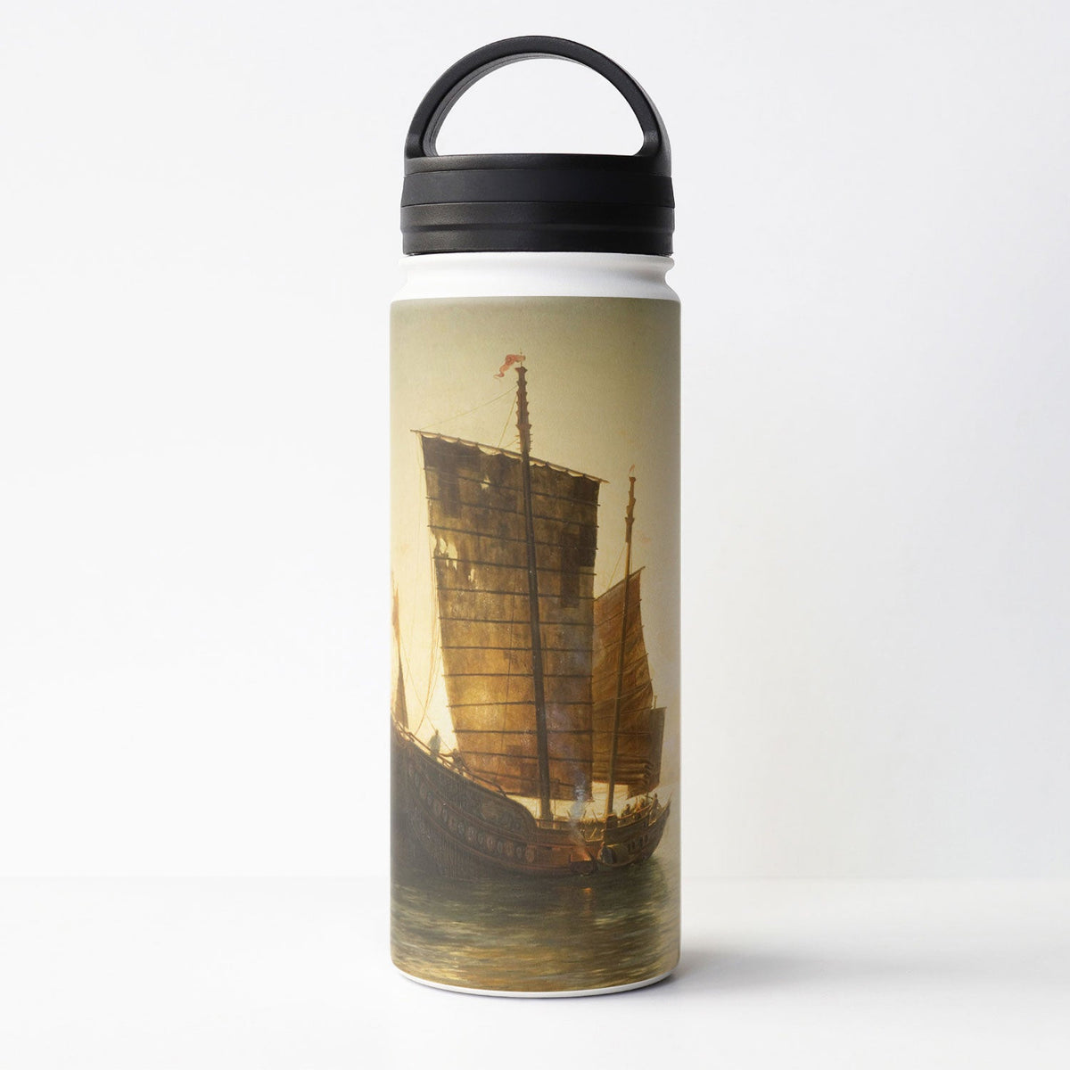 Chinese Boat at the Bay of Ding Hae by Henri Zuber - Water Bottles ...